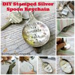 How to Stamp Silverware - the cutest DIY stamped silver spoon keychain