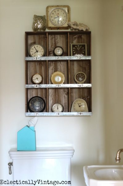 Rustic Decor - Vintage Clock Collection Display