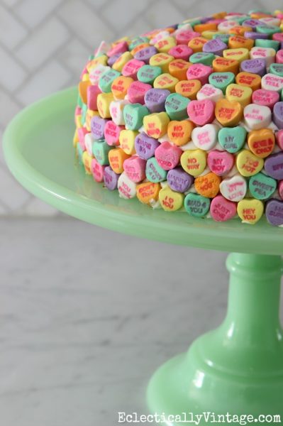 Valentine Conversation Heart Cake