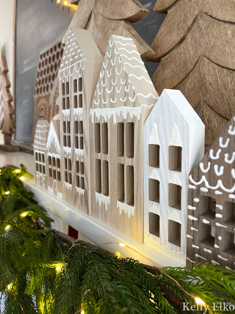 Gingerbread Village Christmas Mantel - Kelly Elko